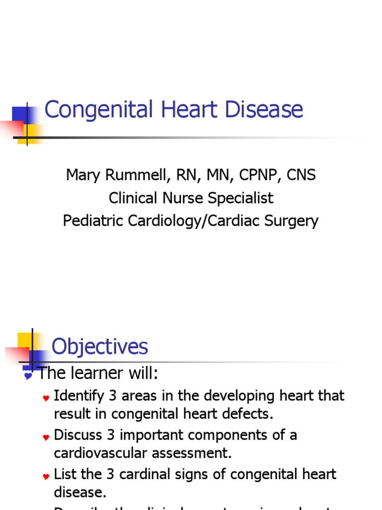 Congenital Heart Disease Handout Chd Pdf Pdf Heart Valve