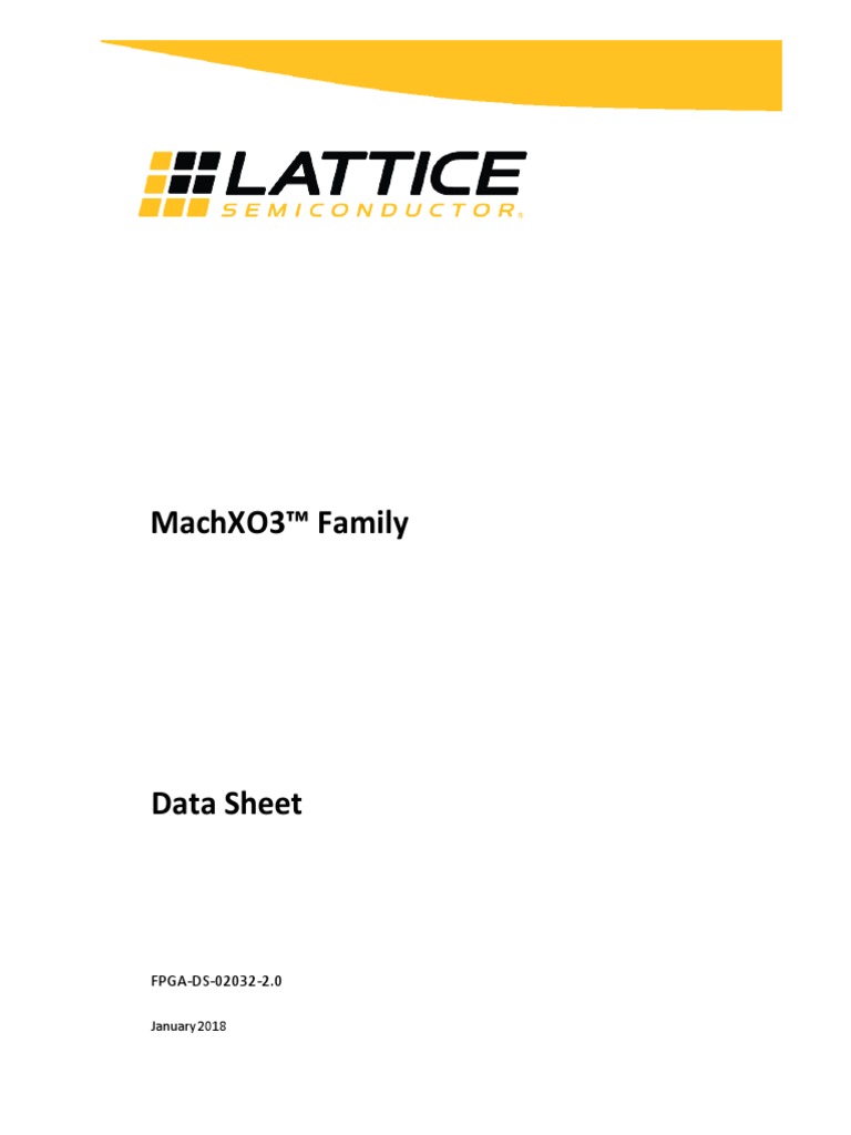 MachXO3 Family Data Sheet FPGA-DS-02032-20 | PDF | Flash Memory | Input/Output
