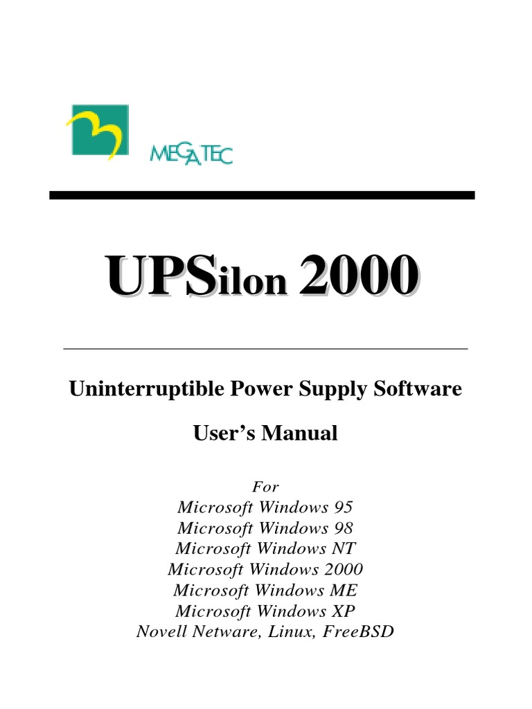 Install UPS Monitoring & Controlling Software For Windows | PDF ...