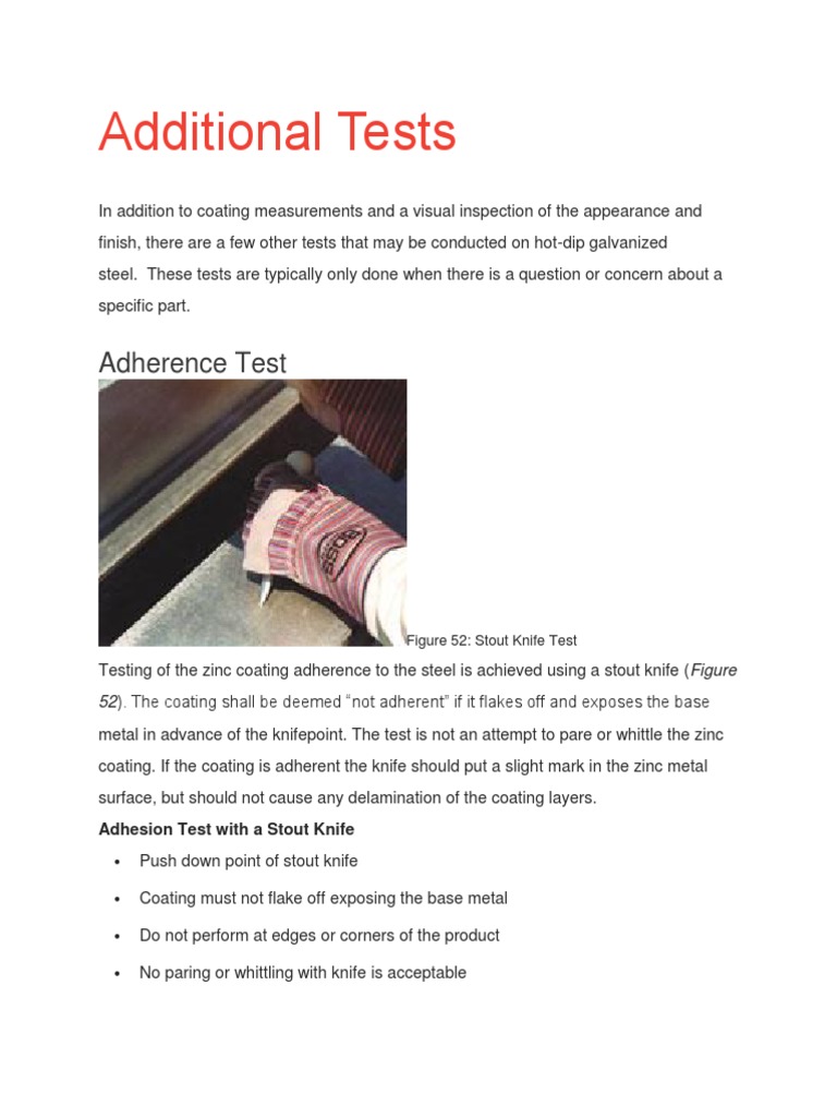 Additional Galvanizing Tests | PDF | Galvanization | Materials