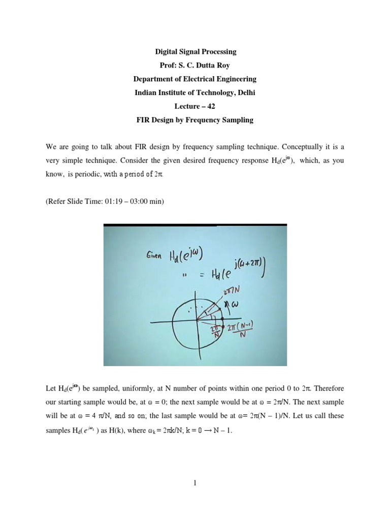 Lec 42 | PDF | Signal Processing | Algorithms