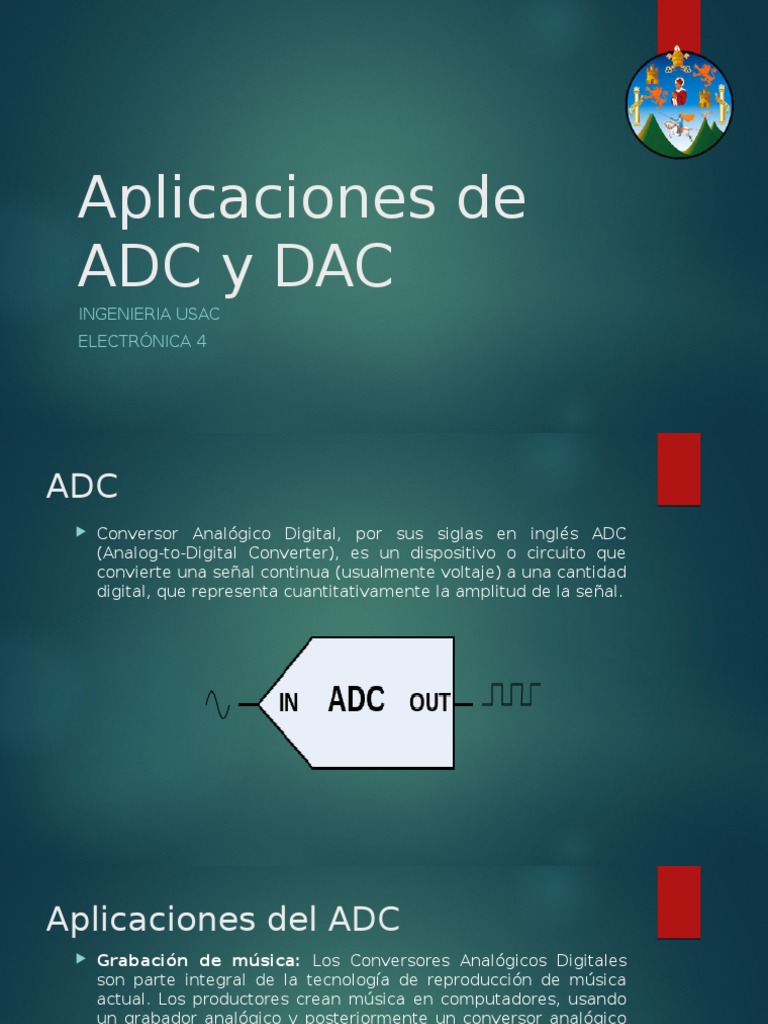 Aplicaciones de ADC y DAC | PDF | Señal analoga | Conversor analógico a digital