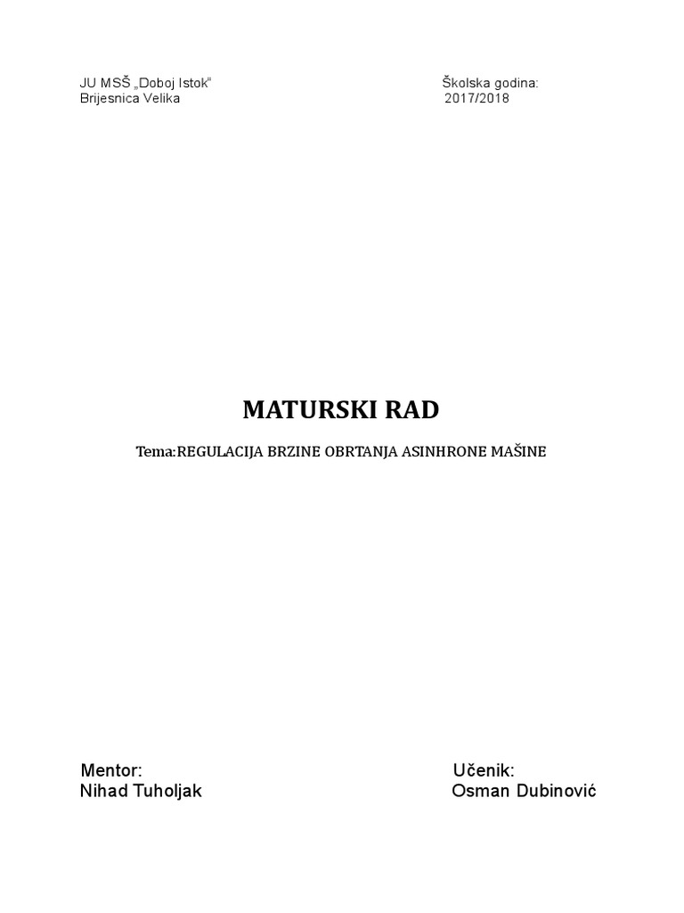Maturski Rad | PDF