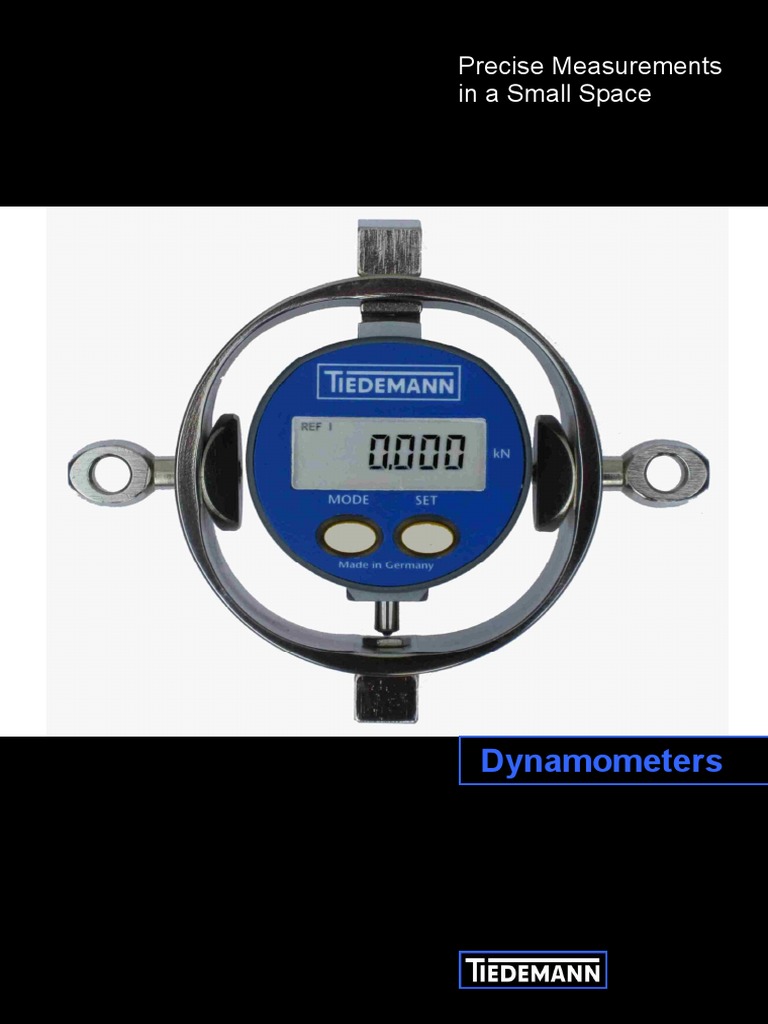 Brochure Tiedemann Dynamometers 2013 | PDF | Calibration | Screw
