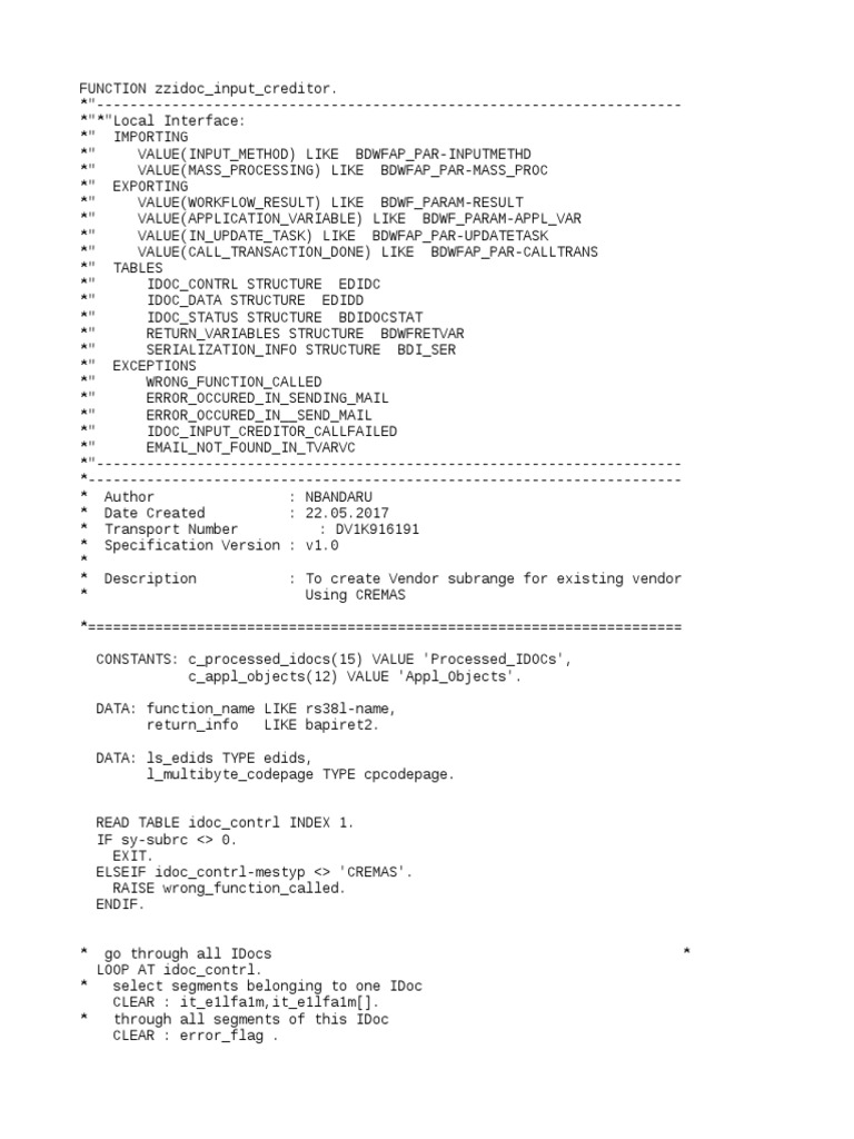 Idoc Fields List LC | PDF | Computer Programming | Computing