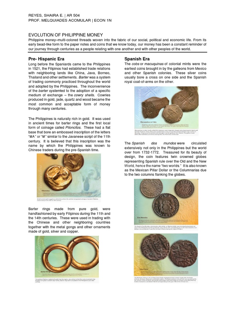 Evolution of Philippine Money | Foreign Exchange Market | International ...