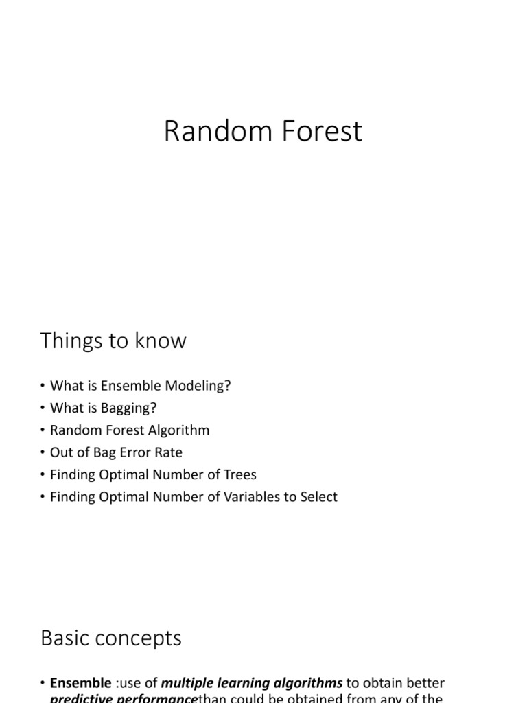 Random Forest | PDF