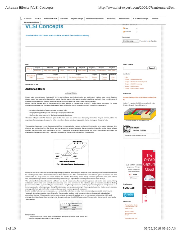Antenna Effects - VLSI Concepts | PDF | Field Effect Transistor | Mosfet