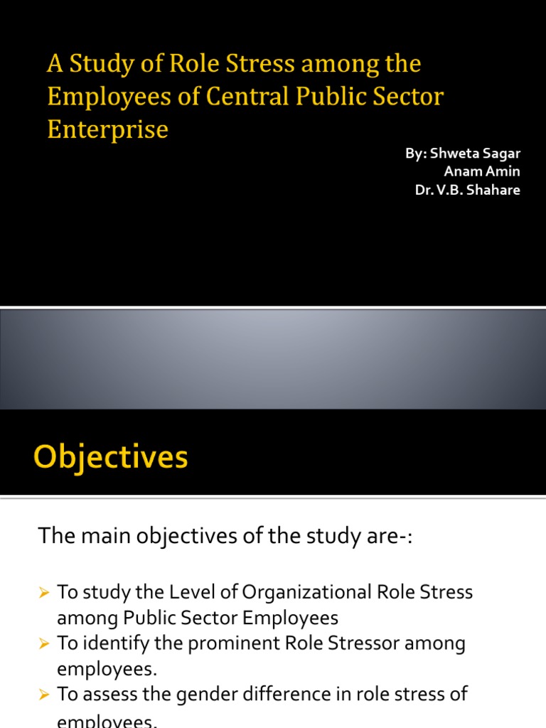 A Study of Role Stress Among The Employees | PDF | Occupational Stress ...