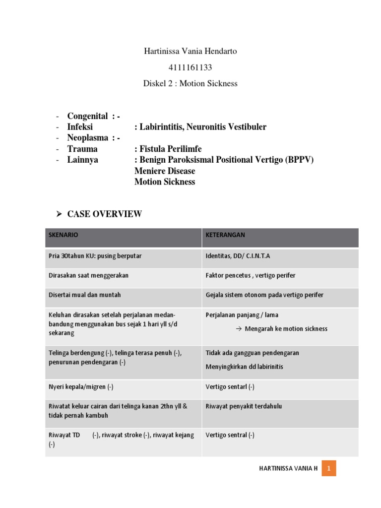 Motion Sickness | PDF