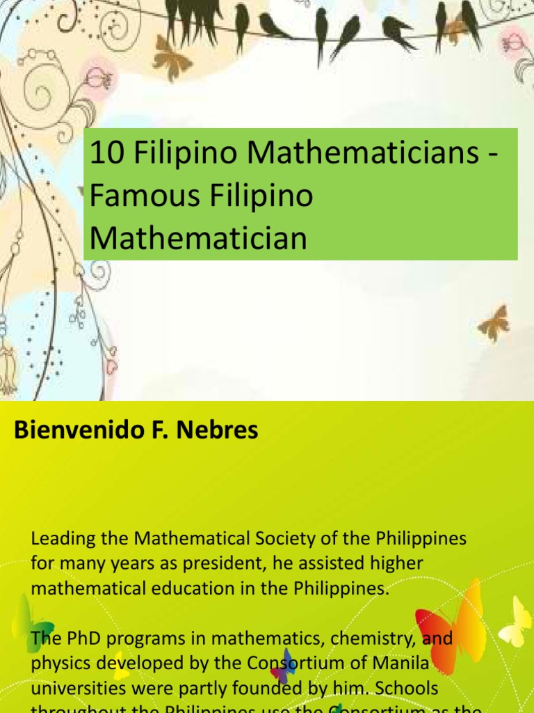 Top 10 Filipino Mathematicians | PDF | Teaching Mathematics | Physics