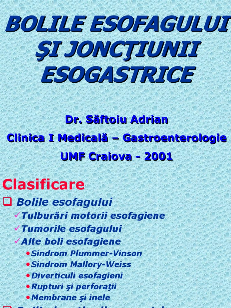 Patologia Esofagului | PDF