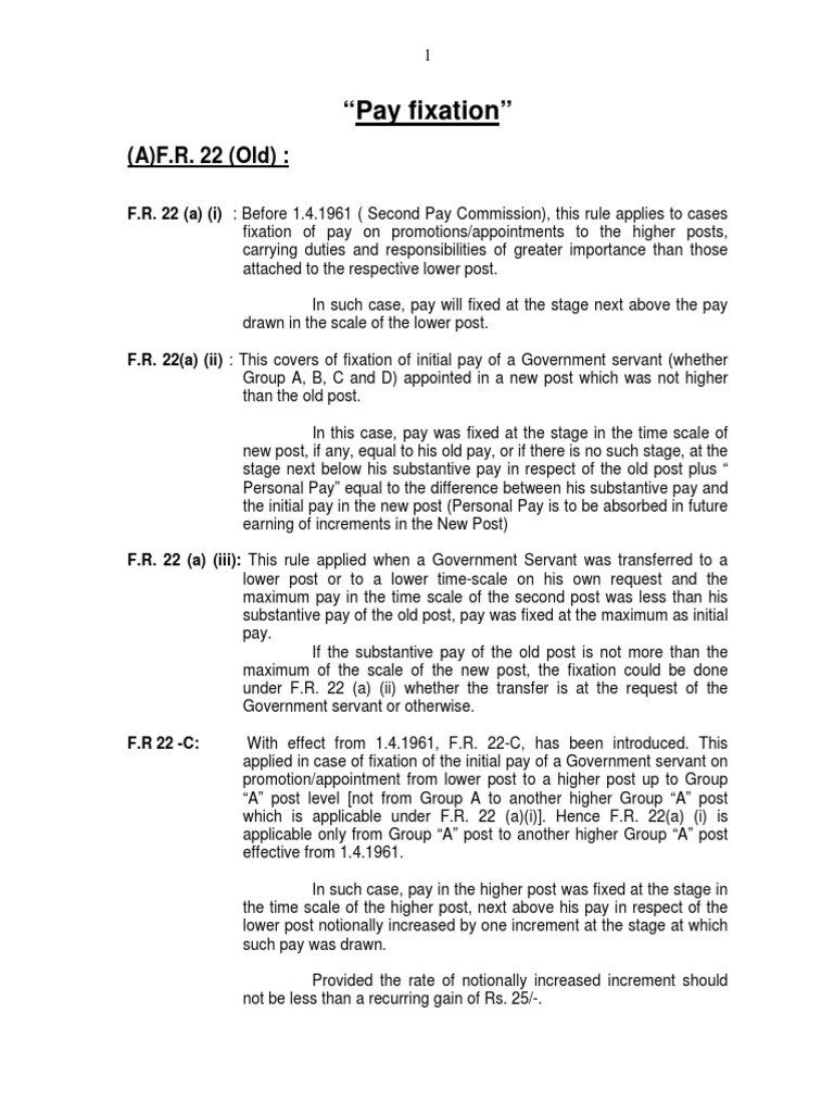 Pay Fixation Rules and Examples | PDF | Common Law | Public Law