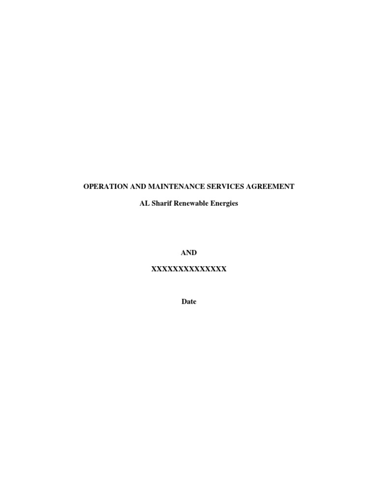 Solar System Maintenance Agreement | PDF | Bankruptcy | Assignment (Law)