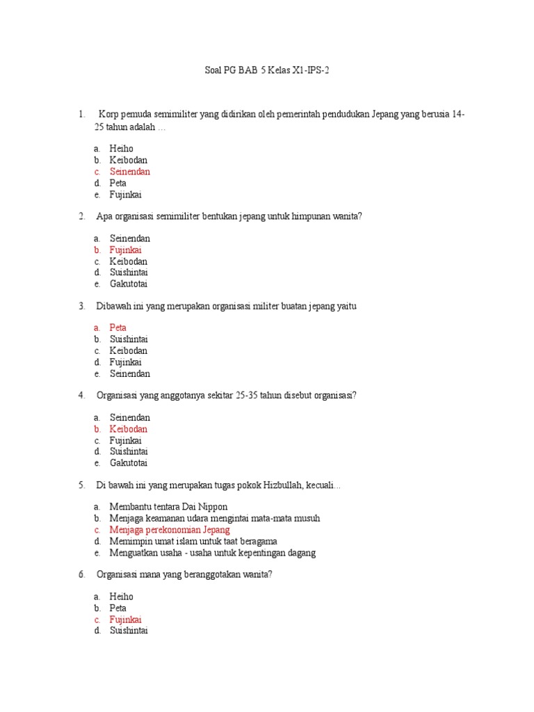 4078 - Soal PG Sejarah Wajib Kelas XI-IPS-2 | PDF | Perjalanan