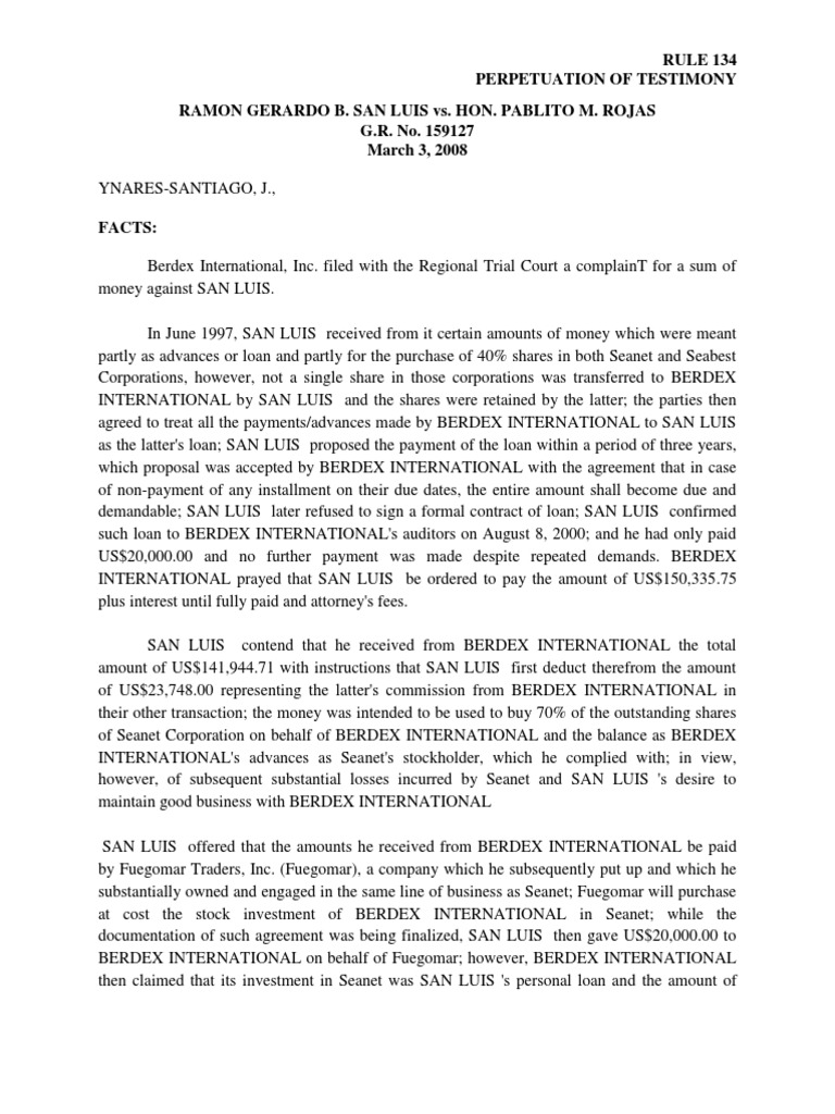 Rule 134 - Evidence | PDF | Deposition (Law) | Discovery (Law)