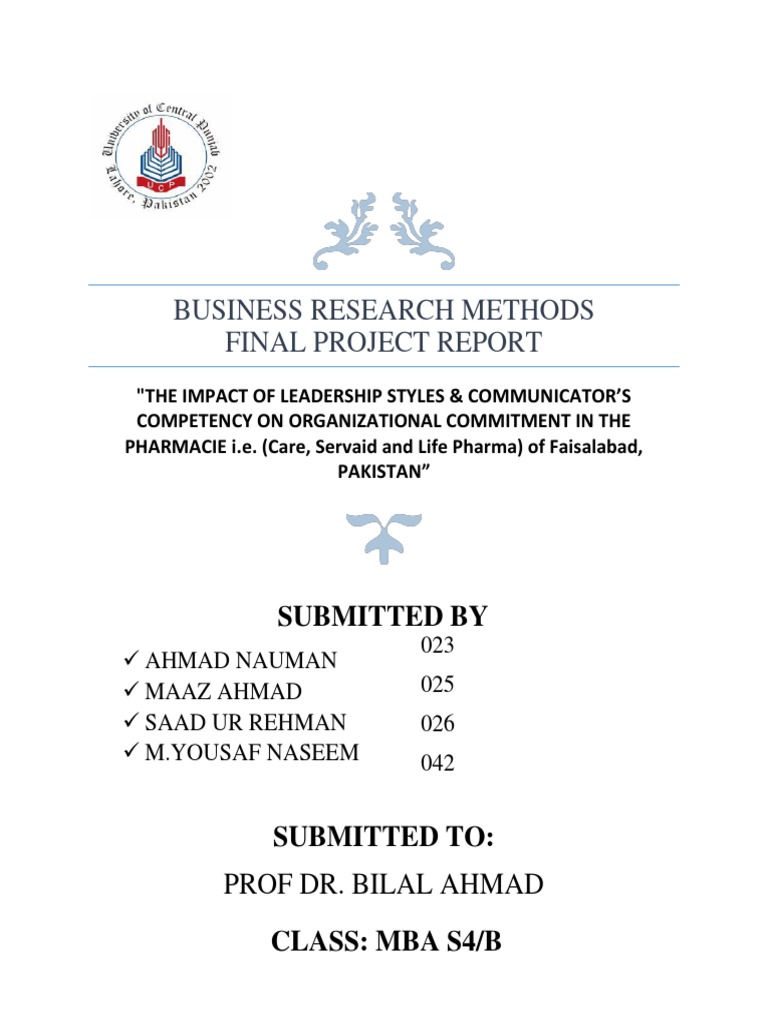 Business Research Methodology Final Project Report 001 | PDF ...