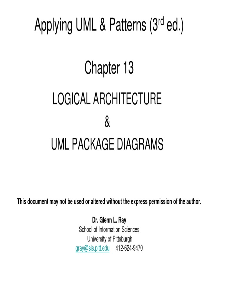 Applying UML & Patterns (3 Ed.) : Logical Architecture & Uml Package Diagrams | PDF | Areas Of ...