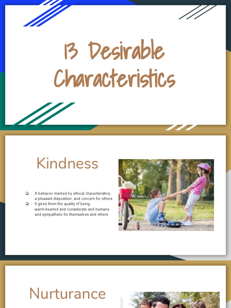 13 Desirable Characteristics | PDF | Self-Improvement | Wellness