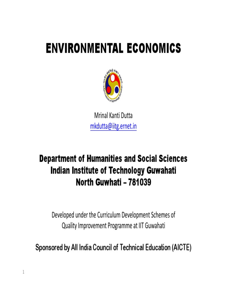 Environment Economics | PDF | Economy And The Environment ...