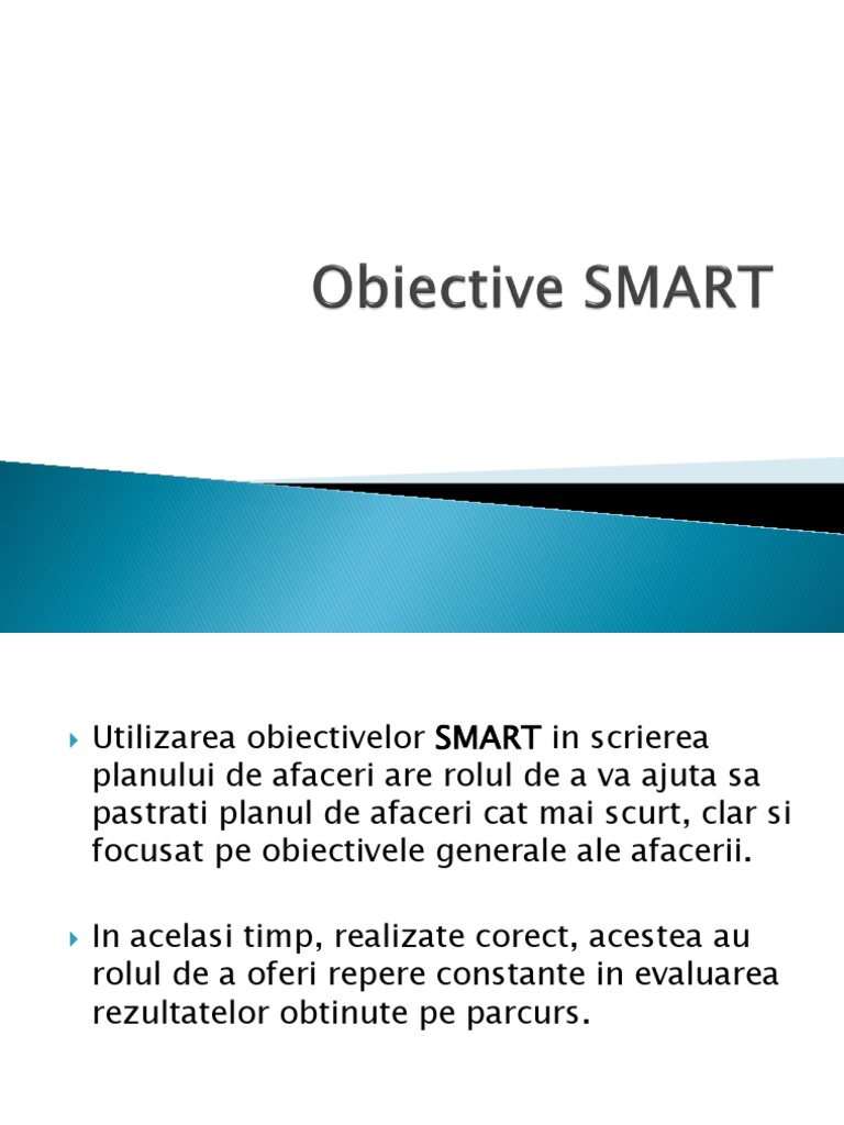 Training Obiective SMART | PDF