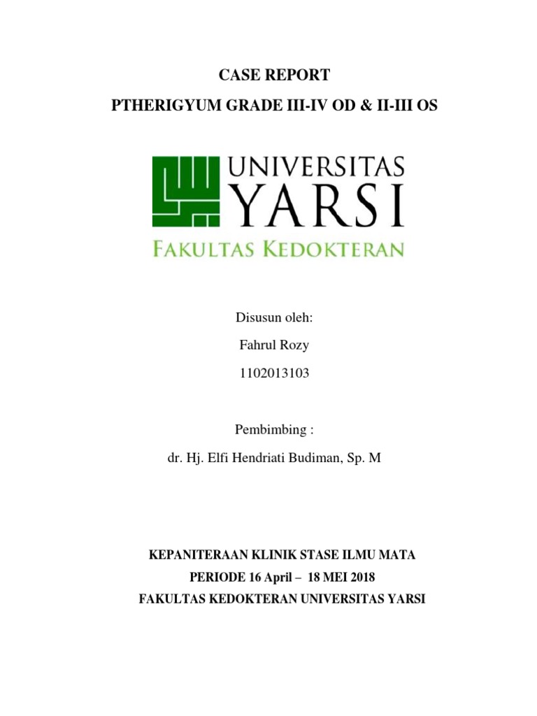 CASE REPORT MATA - Pterigium | PDF | Fibroblast | Ophthalmology