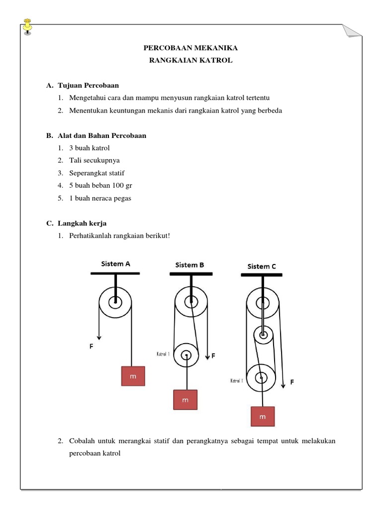 Percobaan Katrol Fix | PDF