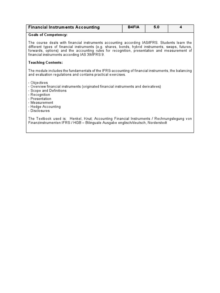 IFRS Financial Instruments Accounting | PDF | Finance & Money Management