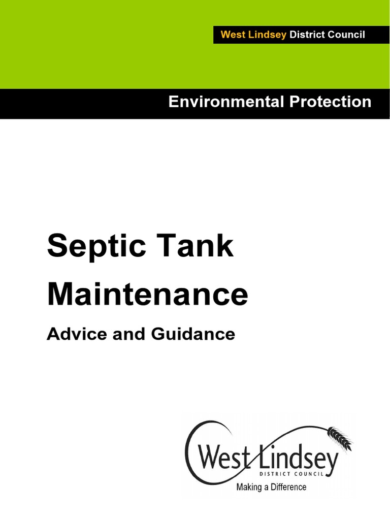 Septic Tank Maintenance: Advice and Guidance | Download Free PDF ...