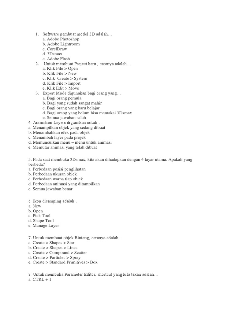 Soal 3d Max | PDF