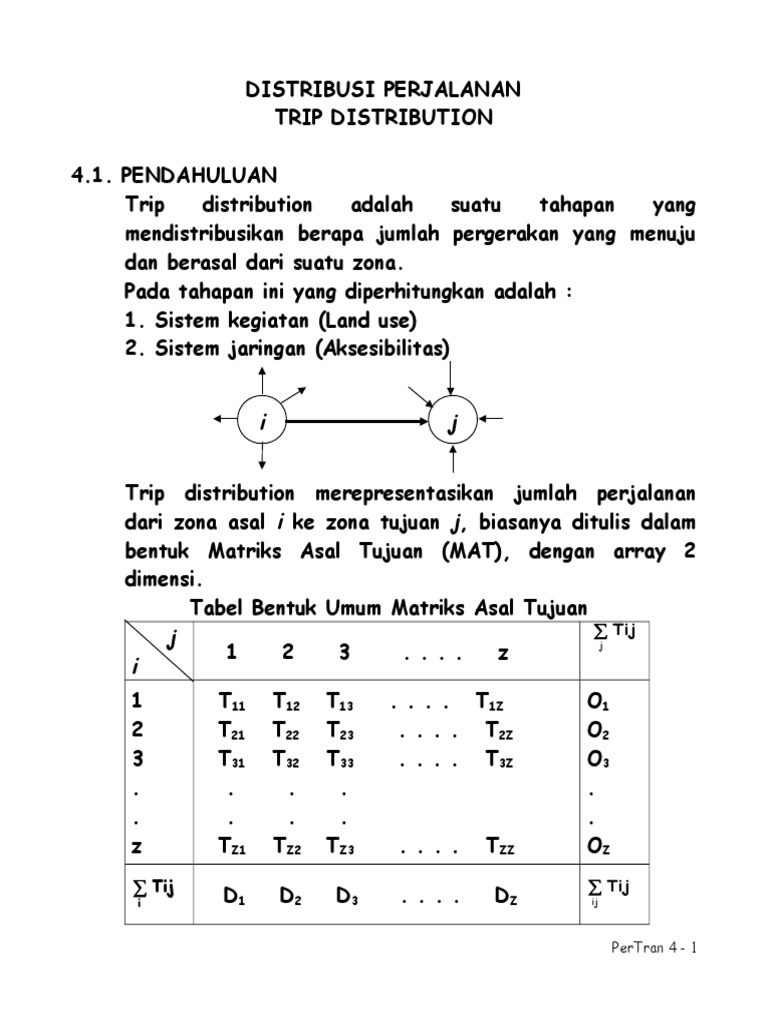 Trip Distribution | PDF | Teaching Methods & Materials