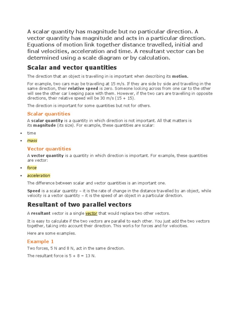 Physics Vectors | PDF | Force | Euclidean Vector