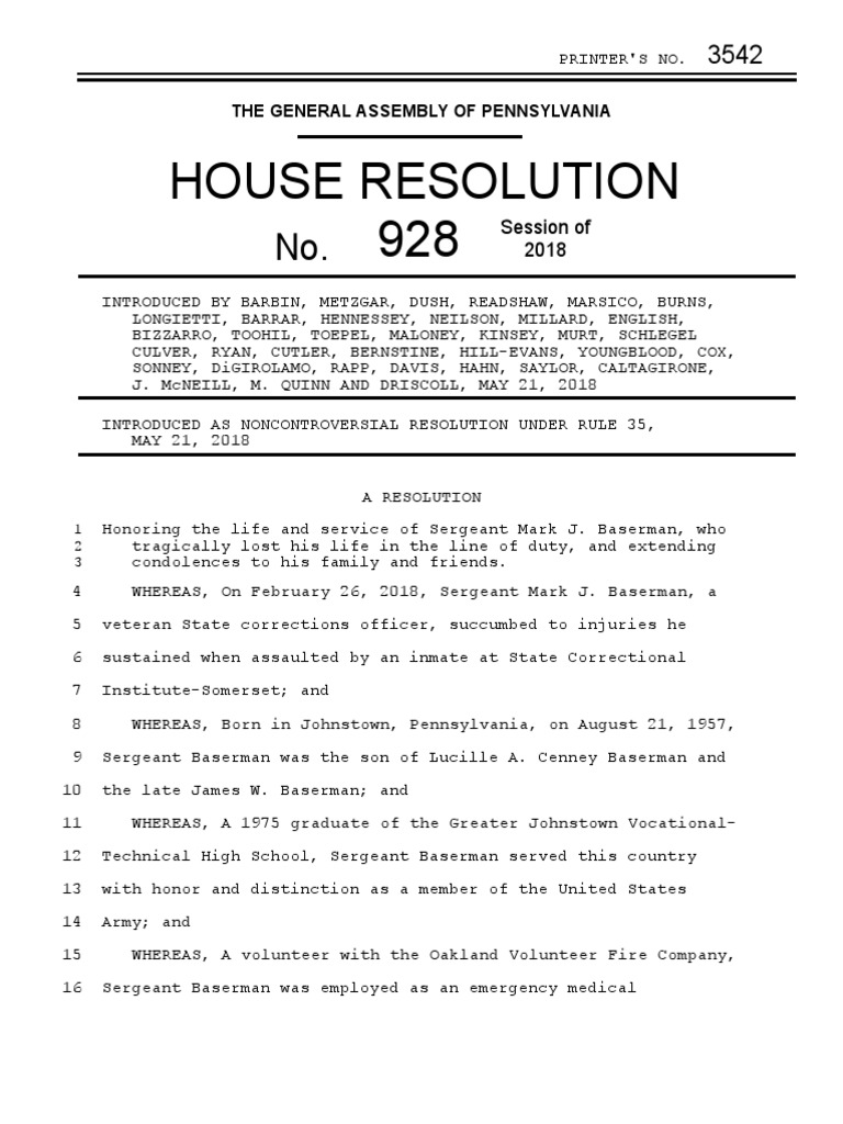Sgt. Mark Baserman Resolution | PDF | Violence