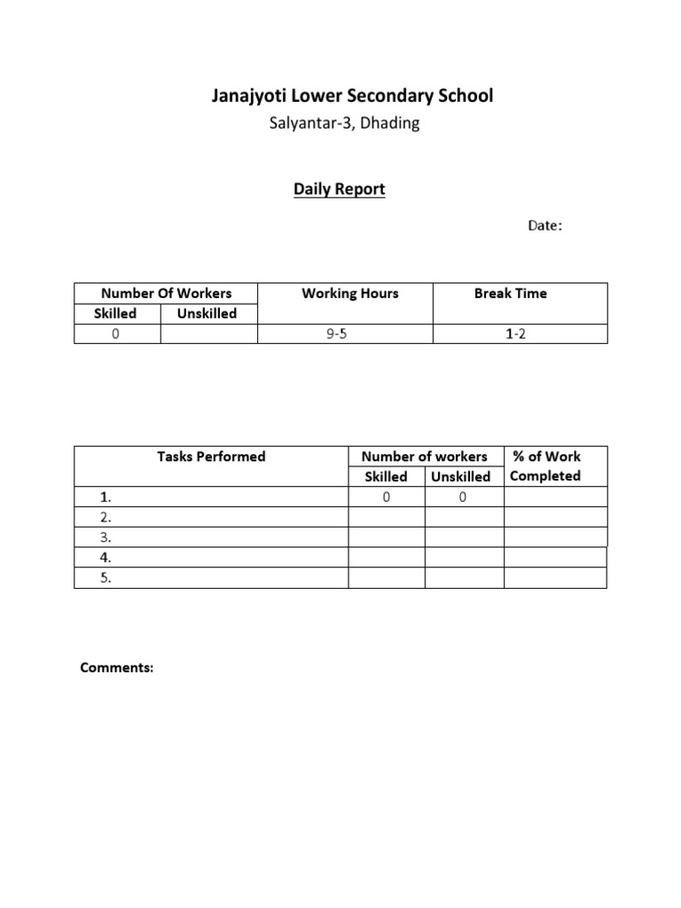 Janajyoti Lower Secondary School: Salyantar-3, Dhading | PDF