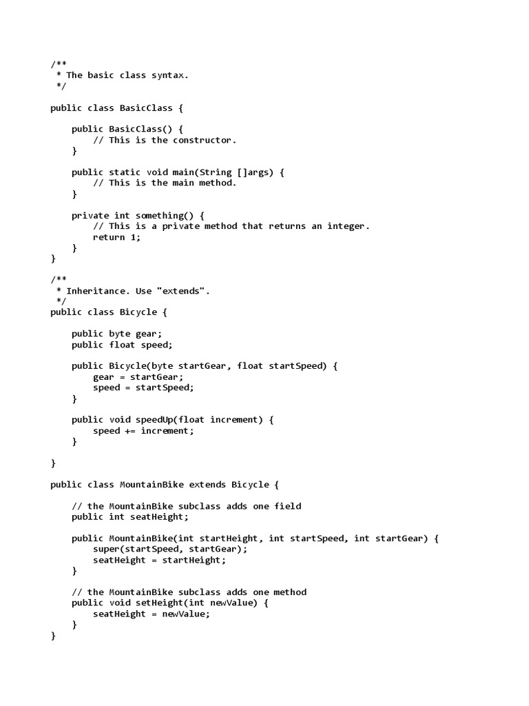 Java Cheat Sheet Pdf Class Computer Programming Method
