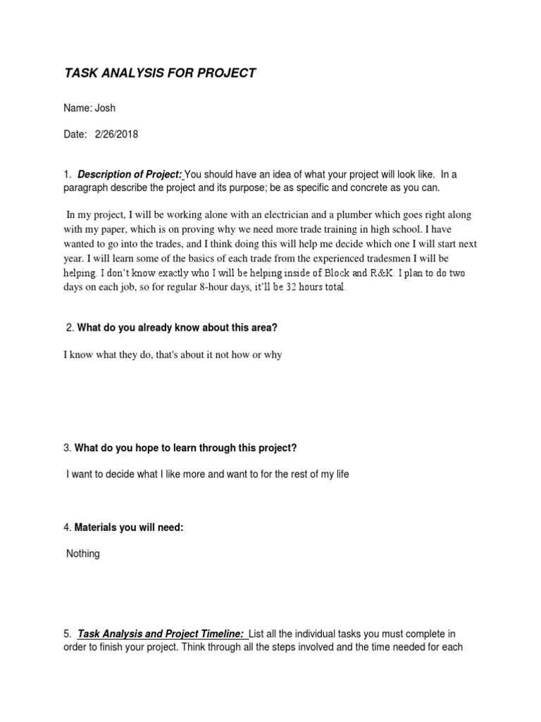 Task Analysis Pdf Psychological Concepts Cognitive Science