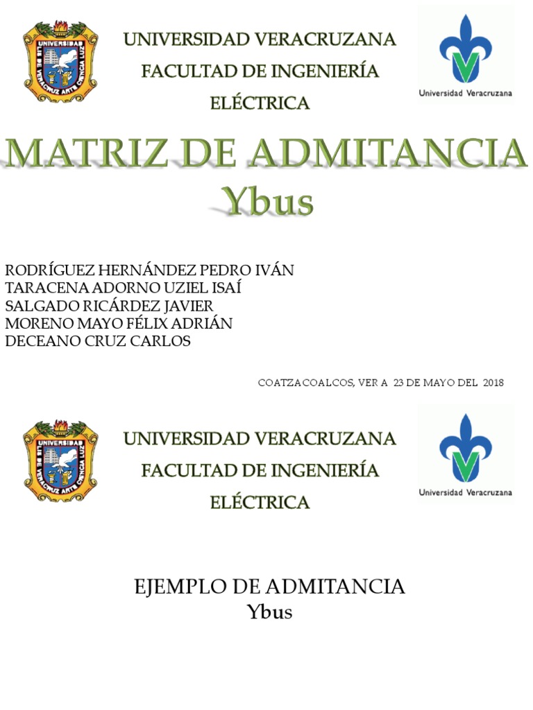 Ejemplo de Admitancia Por Ybus | PDF | Matriz (Matemáticas) | Impedancia eléctrica