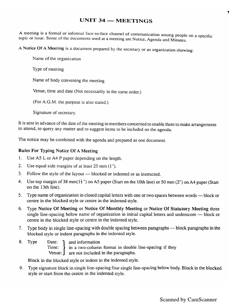 Agenda Worksheet | PDF