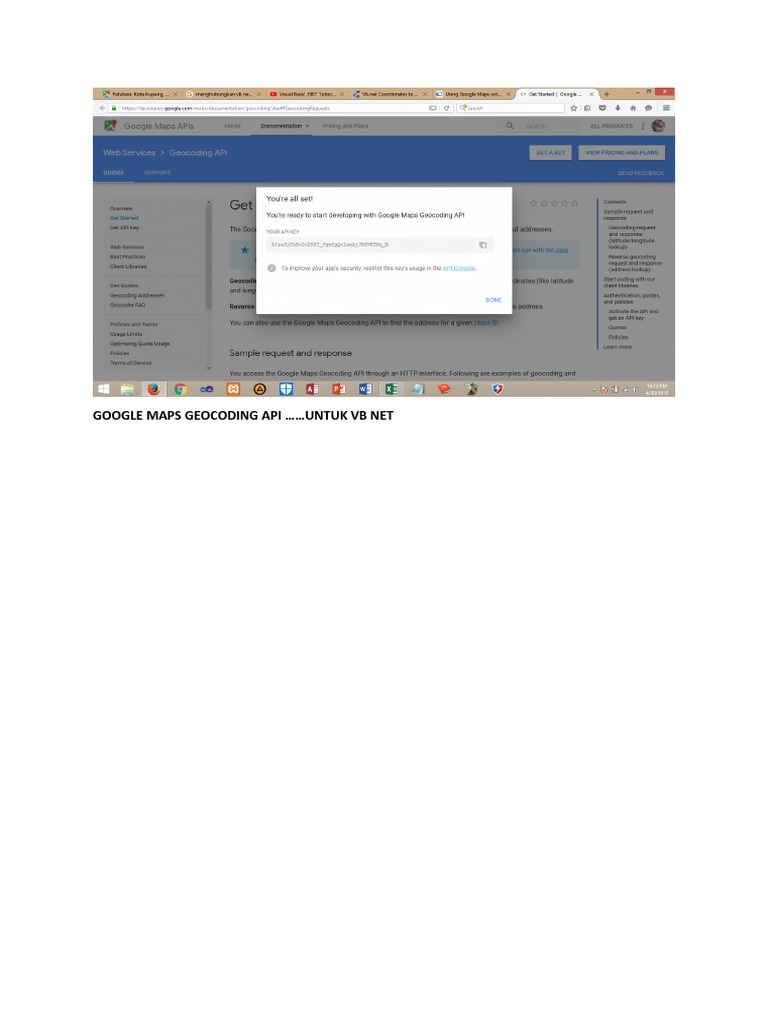 Google Maps Geocoding Api Untuk VB Net | PDF