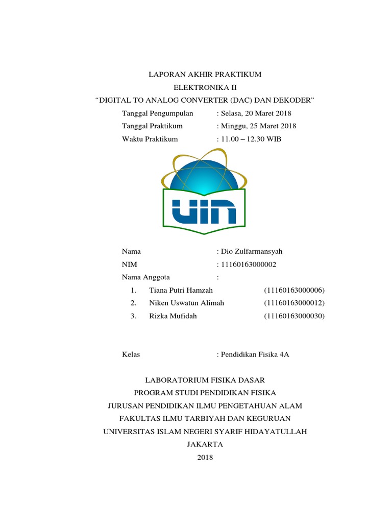 4A - 02 - Dio Zulfarmansyah - Laporan Akhir Praktikum Digital To Analog Dan Dekoder | PDF