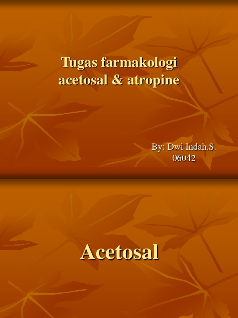 Acetosal & Atropin | PDF