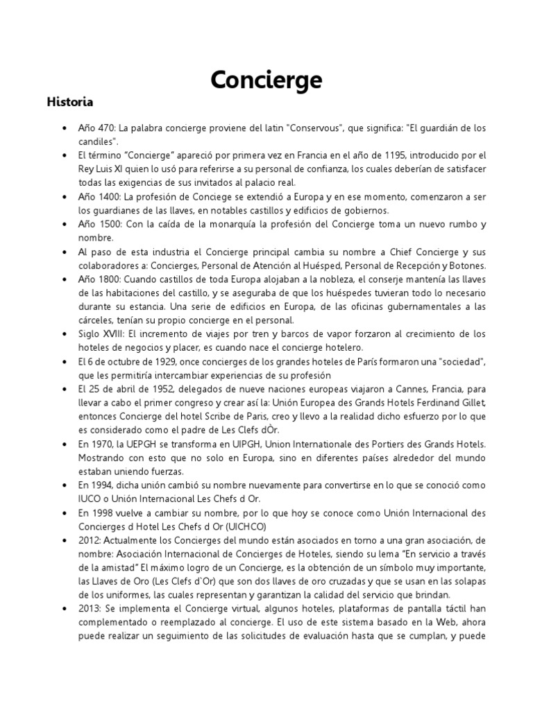 Concierge | PDF | Hotel | México