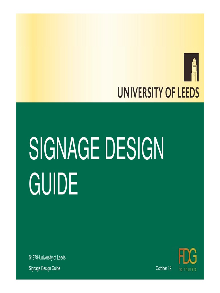 Signage Design Guide Rev K Oct2012 | PDF | Typefaces | Wall