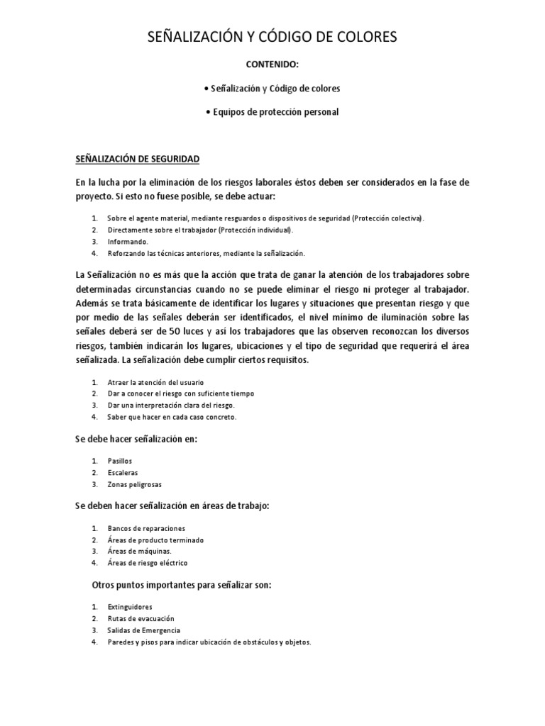 Señalización y Código de Colores | PDF | Mercancías peligrosas | Color