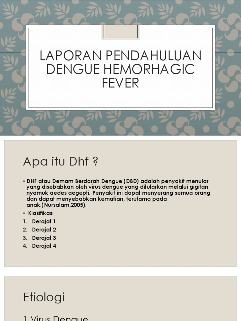 Panduan Lengkap tentang DHF pada Anak | PDF | Microbiology | Animal ...