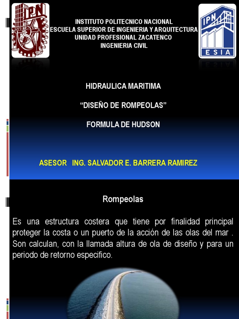 7 Expo. Diseño de Rompeolas | PDF | Fundación (Ingeniería) | Naturaleza