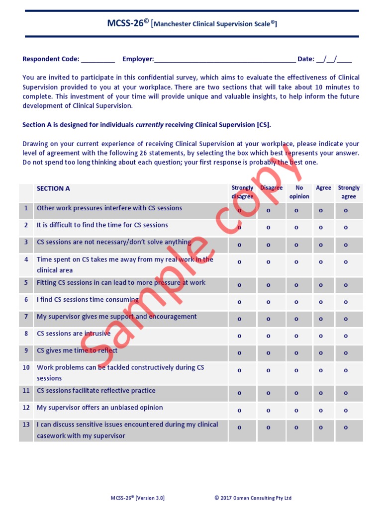Mcss Sample | PDF | Survey Methodology | Health Care