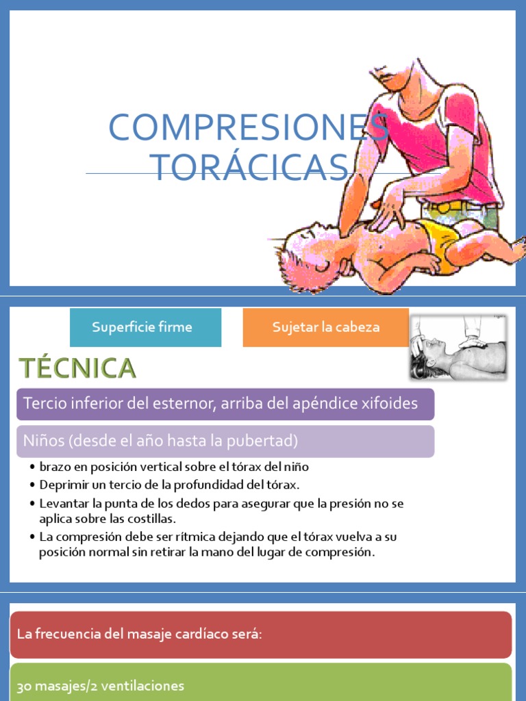 Compresiones Torácicas | PDF | Reanimación cardiopulmonar | Medicina ...
