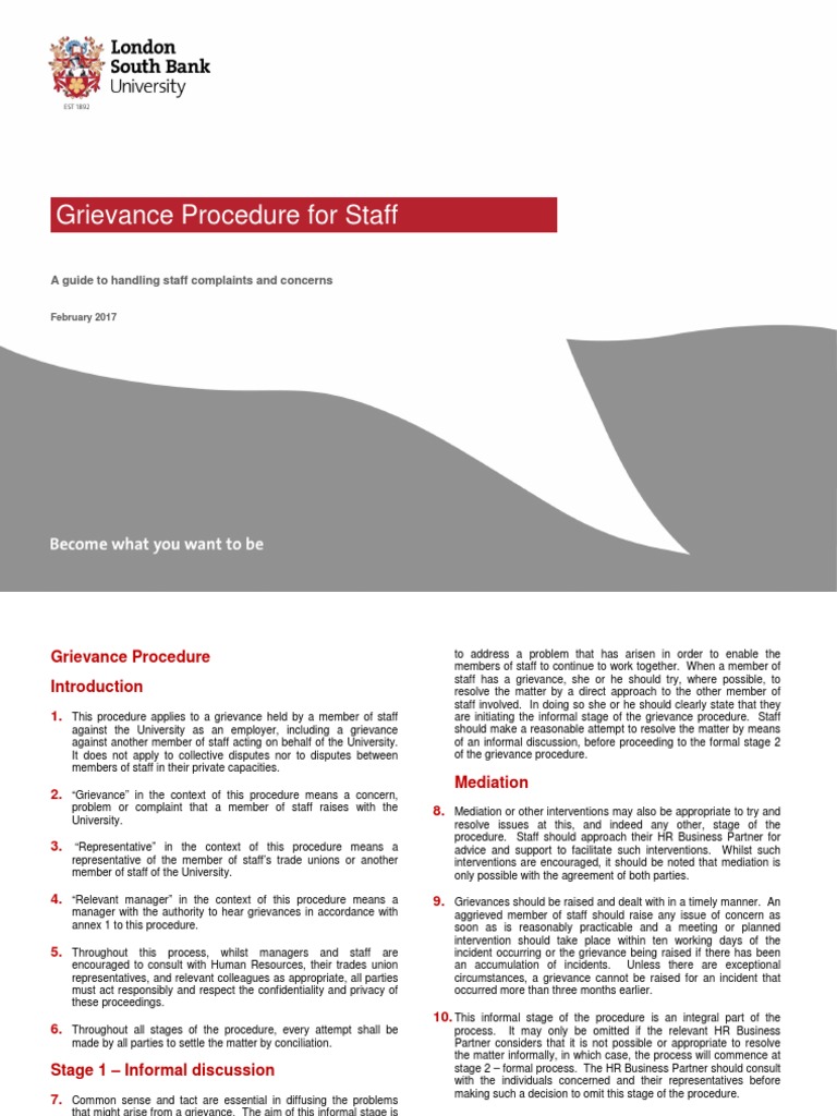 Grievance Procedure For Staff: A Guide To Handling Staff Complaints and ...