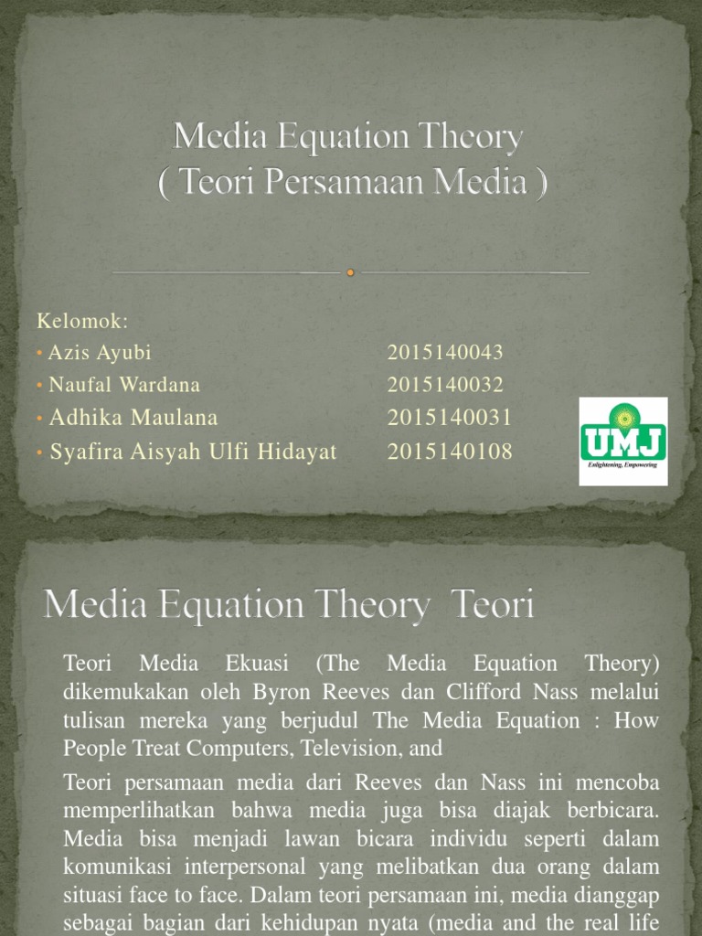 Media Equation Theory | PDF | Public Sphere | Public Opinion